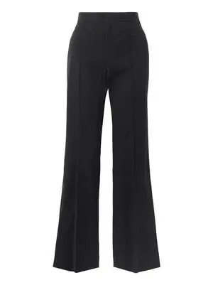 Chloé Cotton-blend Straight-leg Pants - Black