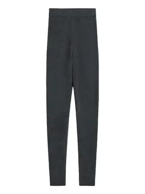 Cos Chenille-knit Leggings - Gray