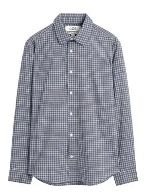 Cos Classic Cotton Shirt - Navy