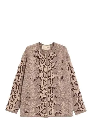 Valentino Garavani Cashmere Cardigan - Animal Print