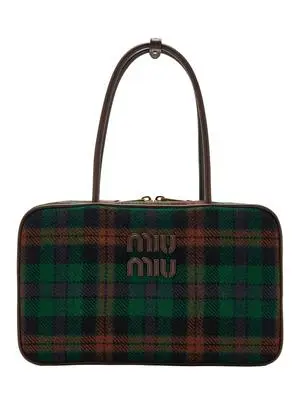 Miu Miu Beau Flannel Bowling Bag - Plaid