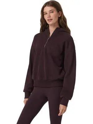 Vuori Restore Relaxed Half Zip Hoodie - Raisin