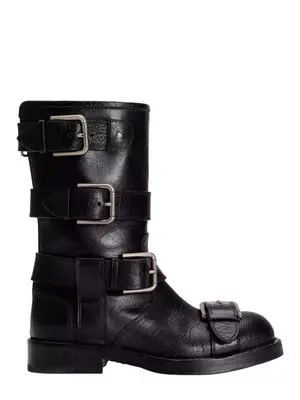 Dolce & Gabbana Multiple-buckle Leather Boots - Black