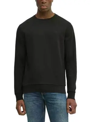 HACKETT Logo-embroidered Crew-neck Sweatshirt - Black