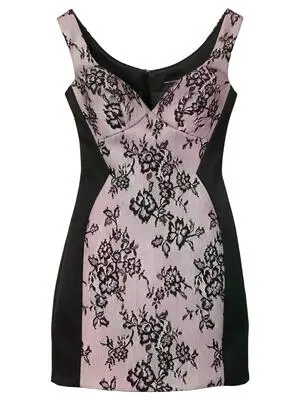 Marc Jacobs Floral-lace Panelled Mini Dress - Pink