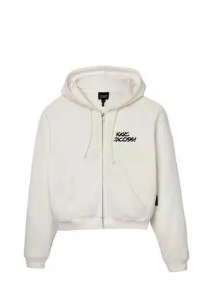Marc Jacobs Dice-Print Zip-Up Hoodie White