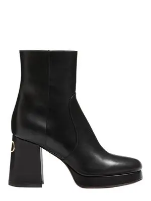 VALENTINO 90mm Fawcette V-Logo Platform Boots