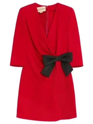 Valentino Garavani Bow-detail Mini Dress - Red