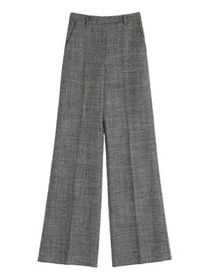 Valentino Garavani Pressed-crease Virgin-wool Trousers - Grey
