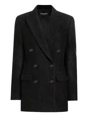 Dolce & Gabbana Double-breasted Wool Blazer - Black