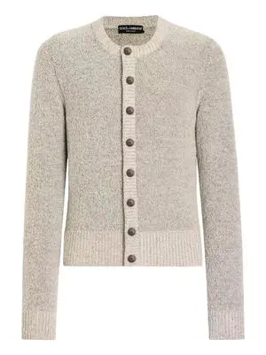 Dolce & Gabbana Button-front Textured Cardigan - White