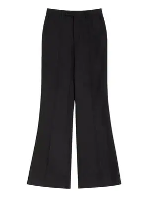 Valentino Garavani Pleated Flared Trousers - Black