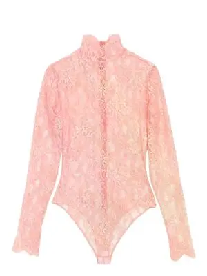 Valentino Garavani Floral-lace Bodysuit - Pink