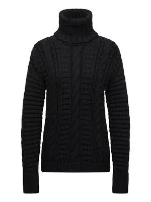 MONCLER X EDWARD ENNINFUL Wool Turtleneck Sweater - Black