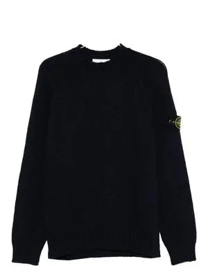 Stone Island Wool Crewneck Sweater - Blue