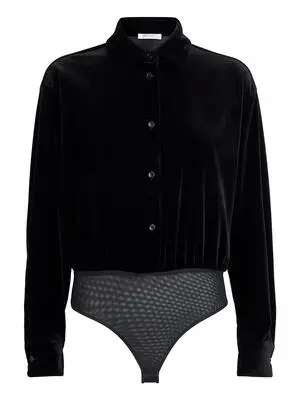 Max Mara Velvet Jacket Bodysuit - Black