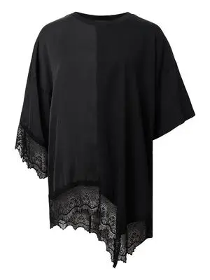 ALLSAINTS Cotton Lace-trim Lenny T-shirt - Black