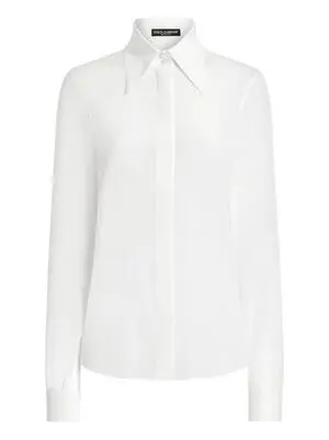 Dolce & Gabbana Crêpe De Chine Shirt - White