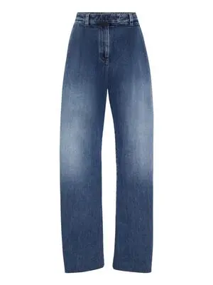 Brunello Cucinelli Loose Fit Comfort Cotton Jeans - Blue