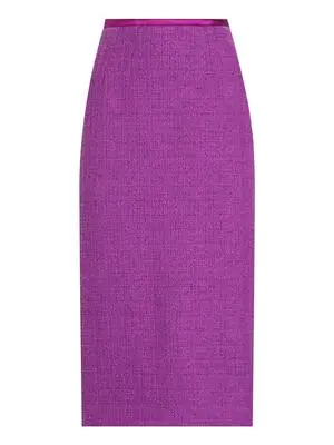 Dolce & Gabbana Rachel Tweed Straight Skirt - Purple