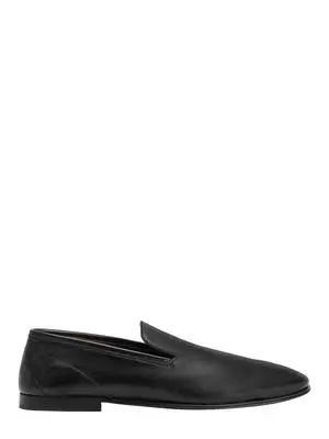 Dolce & Gabbana Erice Leather Slippers - Black