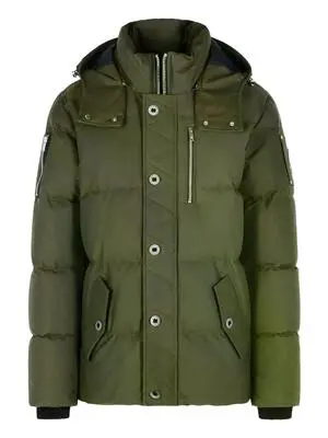Moose Knuckles Removable-hood Quilted Coat - Green