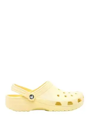 CROCS Perforated Heel-strap Slippers - Yellow