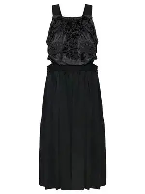 Comme Des Garçons Ruffled Midi Dress - Black