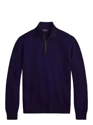 Ralph Lauren Half-zip Cashmere Sweater - Blue