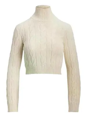 Ralph Lauren Cable-knit Turtleneck Sweater - Neutrals