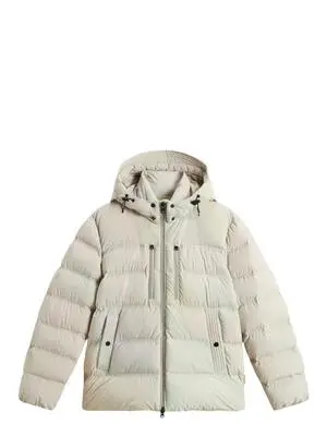 Woolrich Hooded Stretch Puffer Jacket - Grey