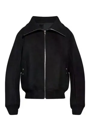 Rick Owens High-neck Wool Jacket - Black