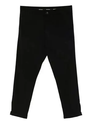Imperial Cuffed Cotton Trousers - Black