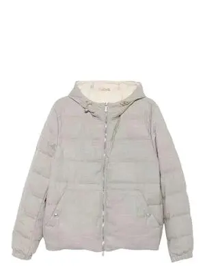 Eleventy Quilted Coat - Grey