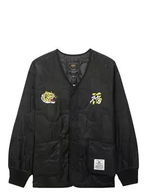 Alpha Industries Quilted Bomber Jacket - Black