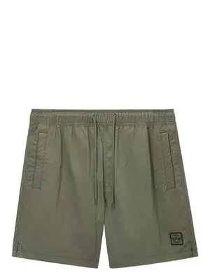 Alpha Industries Logo-patch Shorts - Green