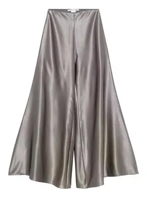 STEPHAN JANSON Satin Flared Trousers - Grey