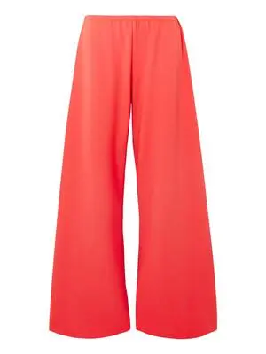 LA LIGNE Colby Recycled-crepe Wide-leg Pants - Red