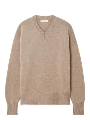Daughter Balla Wool V-neck Sweater - Brown