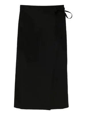 DUNST Wrap-Tie Midi Skirt