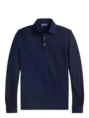 Ralph Lauren Purple Label Patch-pocket Polo Shirt - Blue