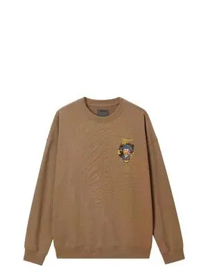 MUSIUM DIV. Van Gogh Sunflower Embroidery Sweatshirt - Brown
