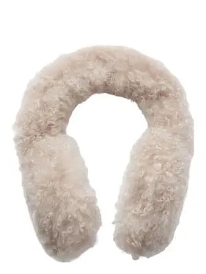 YVES SALOMON Wool-trimmed Shearling Earmuffs - Neutrals