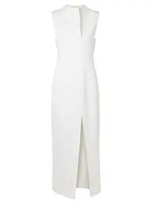 Khaite Lowen Satin-crepe Midi Dress - White