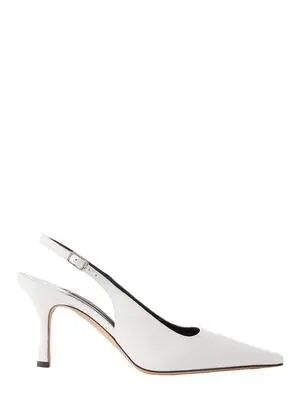 EMME PARSONS Elana Leather Slingback Pumps Ivory