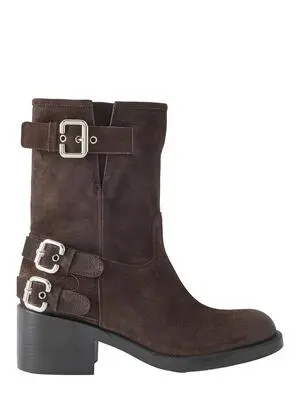Chloé Dakota Buckled Suede Ankle Boots - Brown