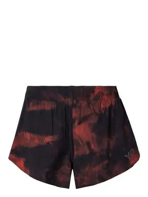 Adidas Originals By Alexander Wang Y-3 Printed Crinkled-shell Shorts - Red