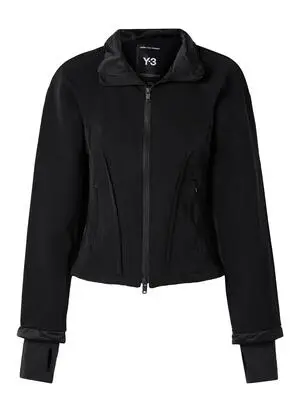 Adidas Originals By Alexander Wang Y-3 Satin-trimmed Twill Track Jacket - Black