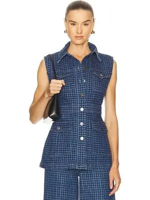 SEVENTY + MOCHI Ani Vest - Houndstooth Idaho