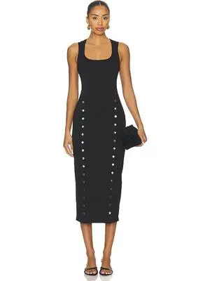 FLEUR DU MAL Scooped Neck Undo Me Dress - Black